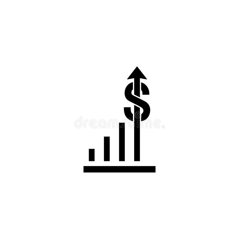 Money Graph Icon Vector Isolated on White Stock Vector - Illustration ...