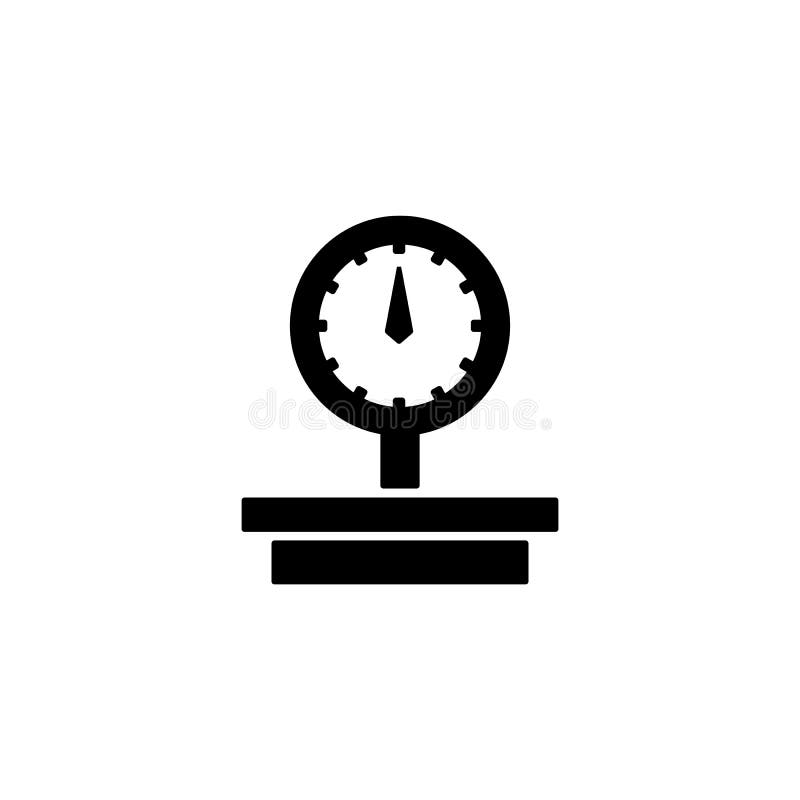 Weighing Machine Icon Vector Isolated on White Stock Vector ...