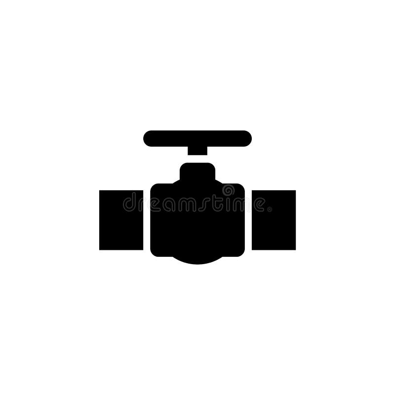 Water valve icon on white stock vector. Illustration of handle - 196126734