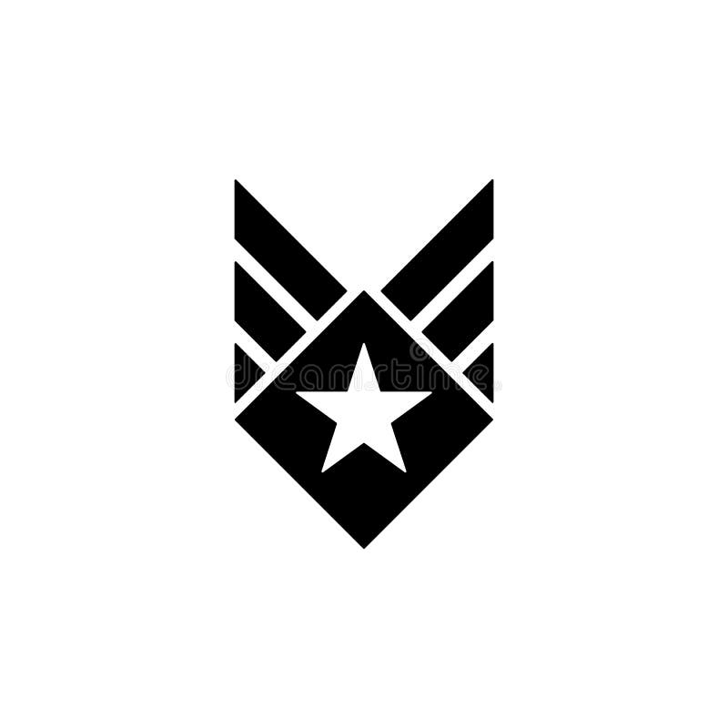 Military Logo Icon Vector on White Background Stock Vector ...