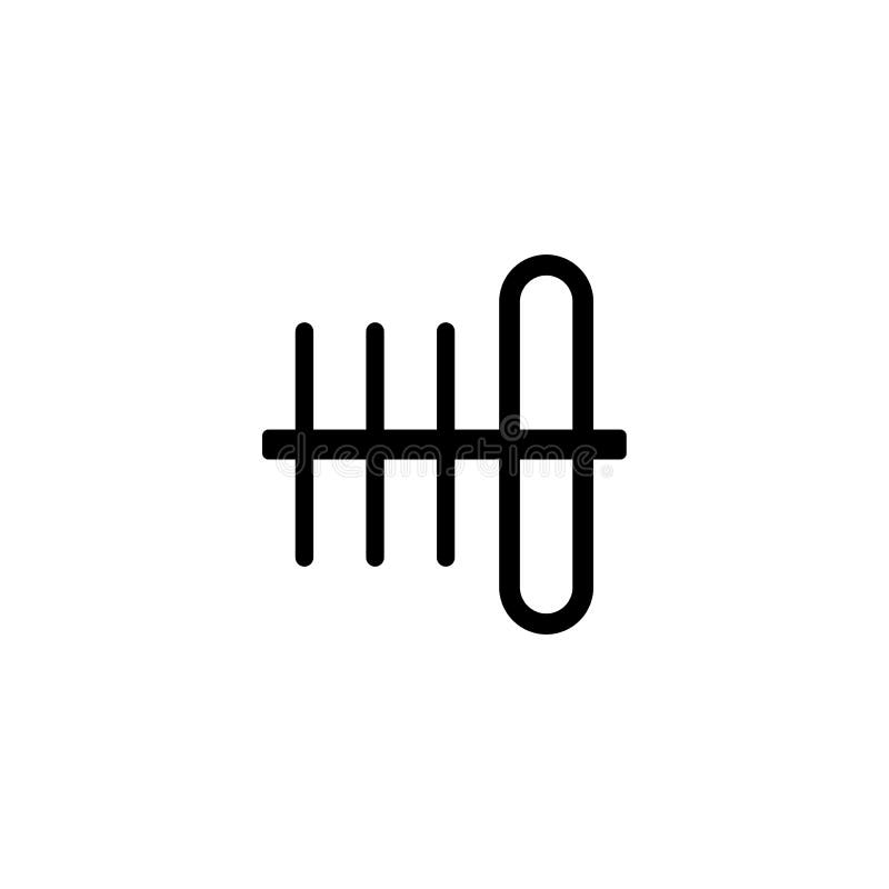 TV Antenna Icon Vector on White Stock Vector - Illustration of badge ...