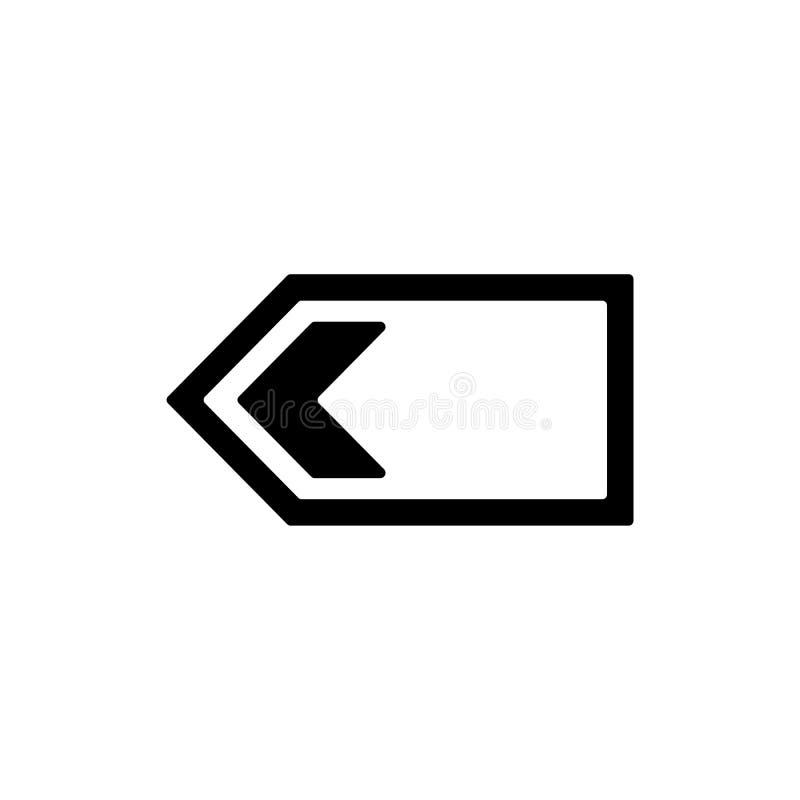 Arrow Direction Mark Icon Vector on White Stock Vector - Illustration ...
