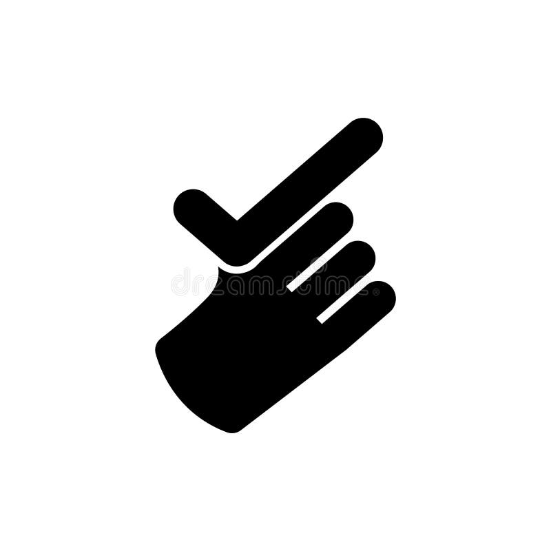 Correct hand icon stock vector. Illustration of good - 196171693
