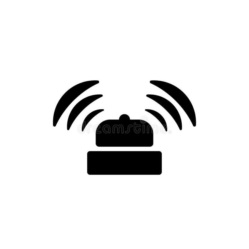 Emergency bell icon vector stock vector. Illustration of protection ...