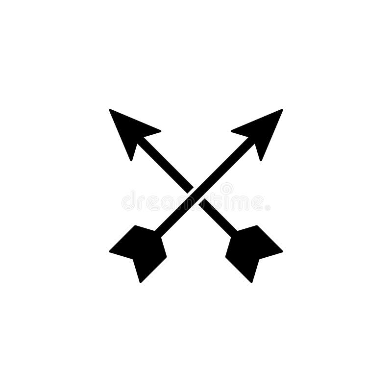 Crossed Arrow Icon Vector Illustration Button Template Sign Symbol ...