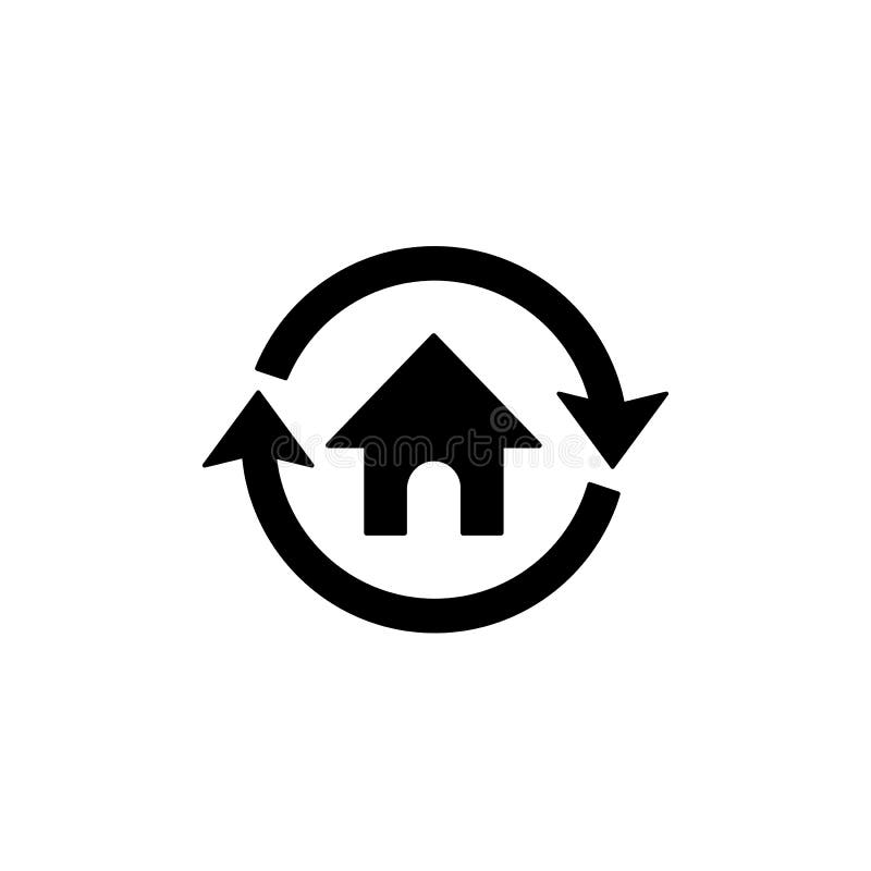 House changing icon vector stock vector. Illustration of estate - 196171799