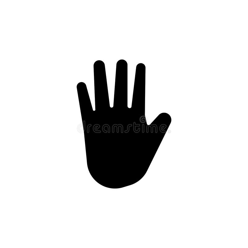 Hand icon vector on white stock vector. Illustration of concept - 196172214