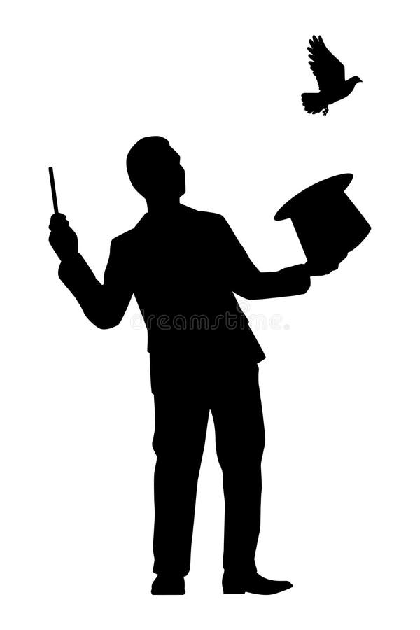 Magician Silhouette Stock Illustrations – 9,198 Magician Silhouette ...
