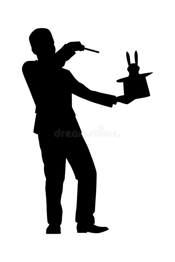 Magician Silhouette Stock Illustrations – 9,198 Magician Silhouette ...