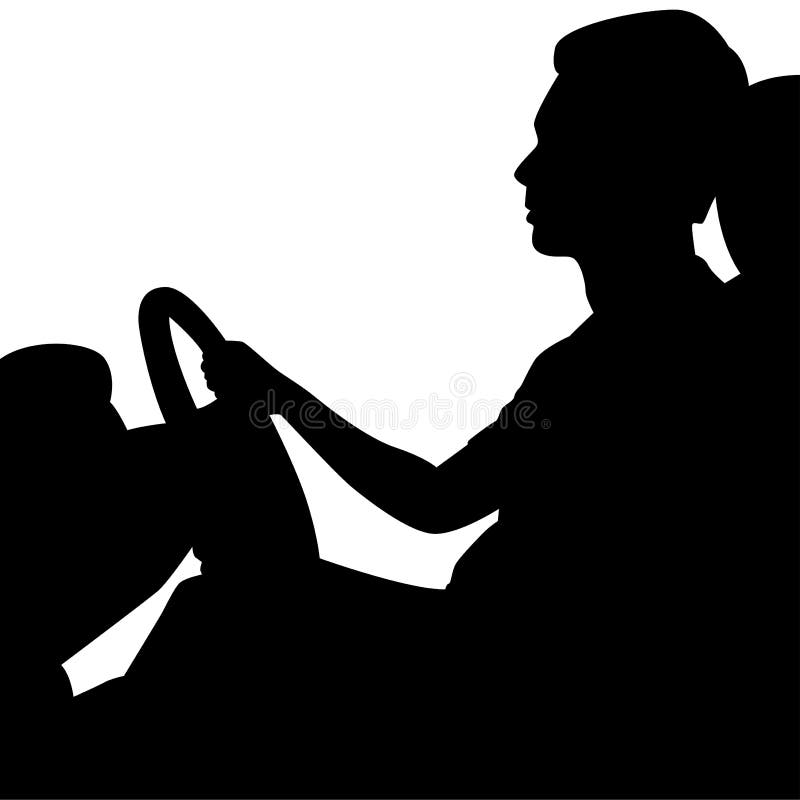 Car Driver Silhouette Vector Stock Vector - Illustration of pandemic ...