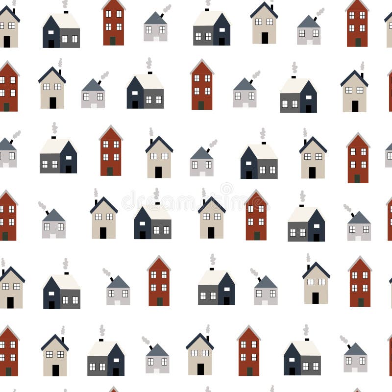 Seamless Pattern the Background of the House and Residential Stock ...