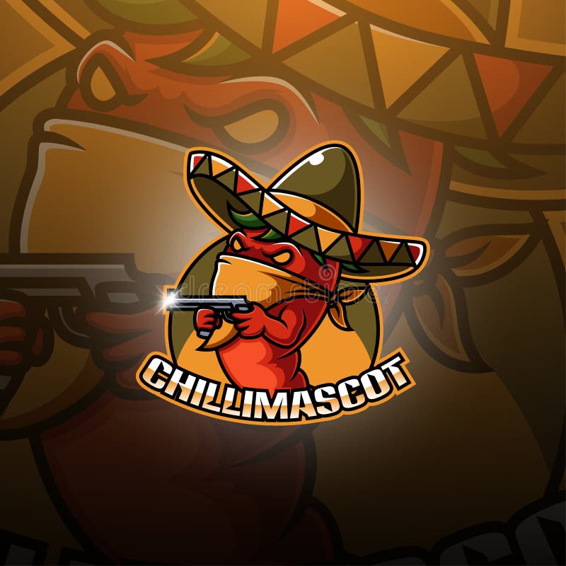 Chilli Esport Mascot Logo Design Stock Vector - Illustration of ...