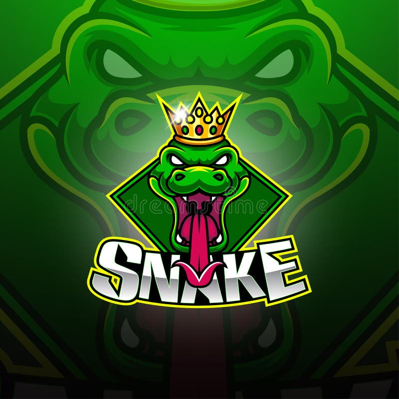 Snake Esport Mascot Logo Design Stock Vector - Illustration of animal ...
