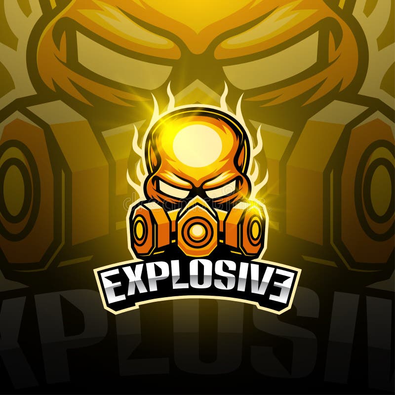 Explosive Esport Mascot Logo Design Stock Vector - Illustration of ...
