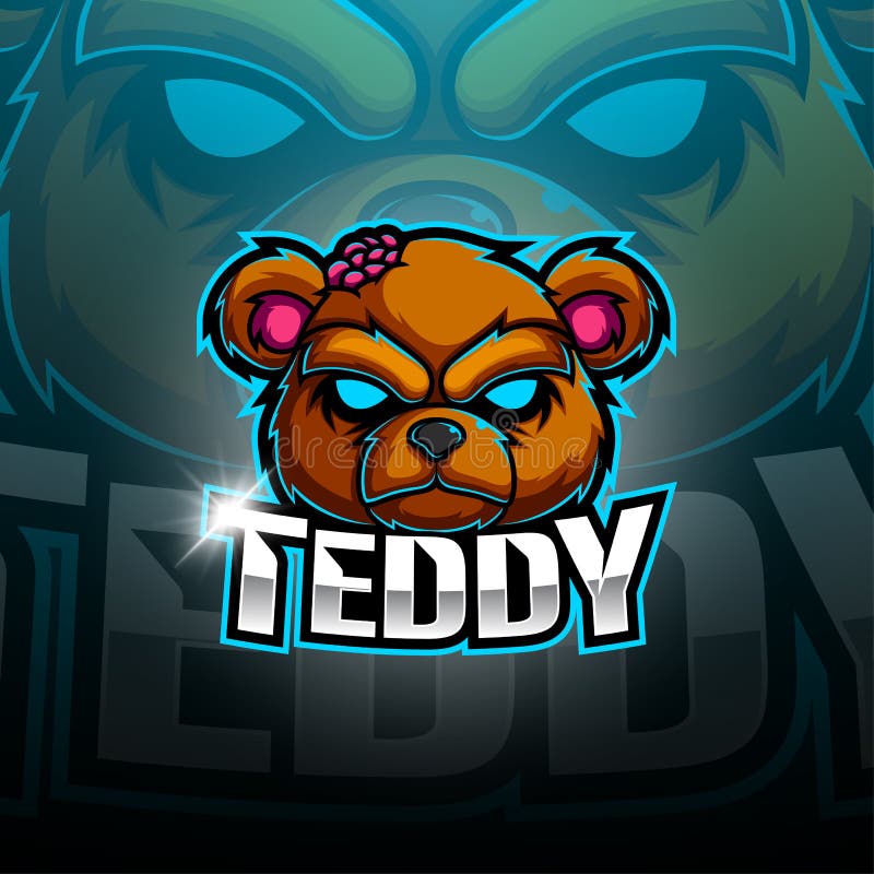 Teddy Esport Mascot Logo Design Stock Vector - Illustration of gamer ...