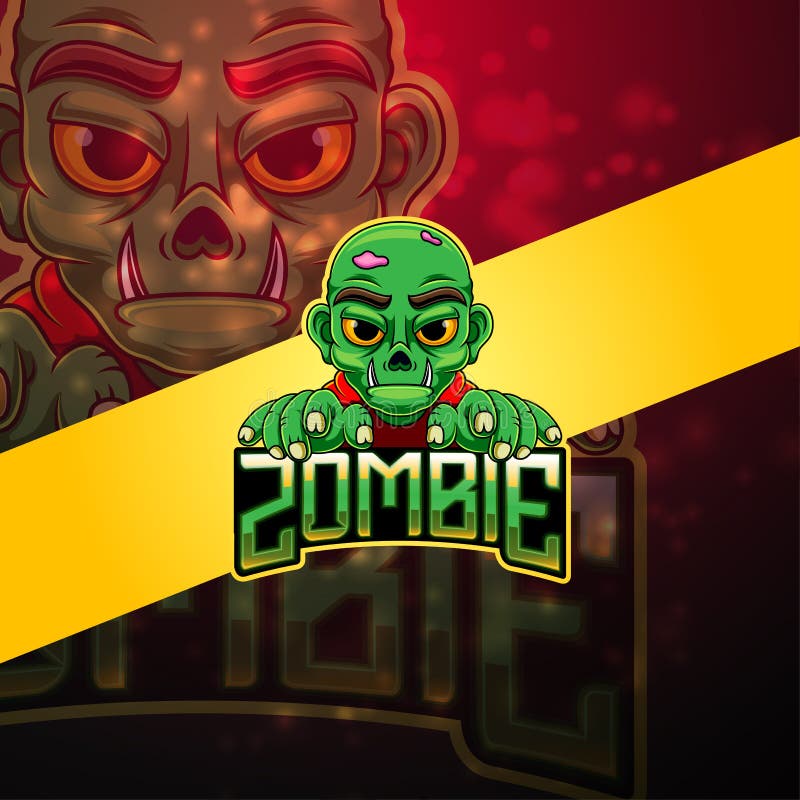 Zombie Esport Mascot Logo Design Stock Vector - Illustration of icon ...