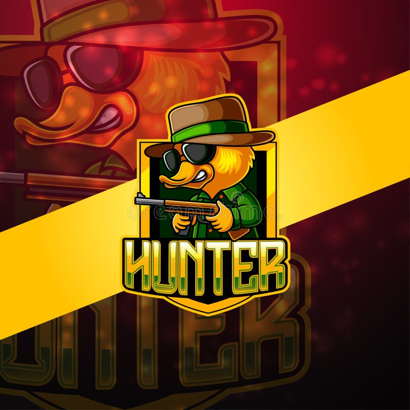 Fat Hunter Mascot Logo Illustration Stock Vector - Illustration of ...