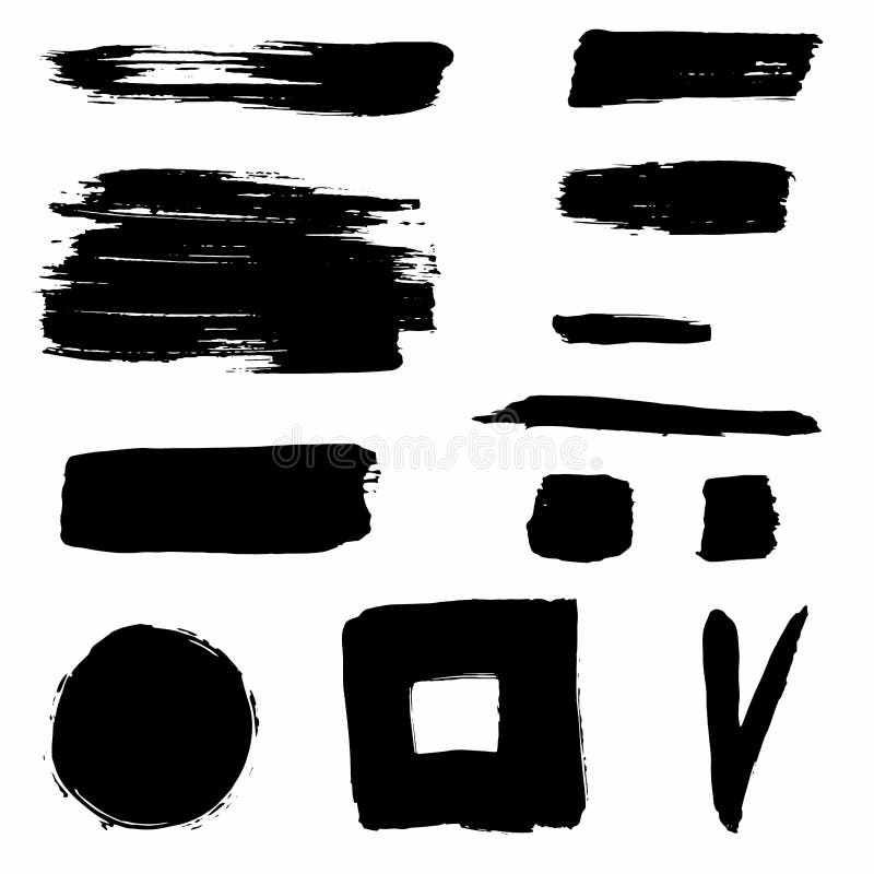 Vector Isolated, Elements, Signs Ink White, Monochrome, Abstract ...