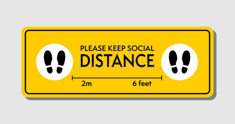 Please Keep Social Distance Floor Sticker for Supermarkets and Public ...