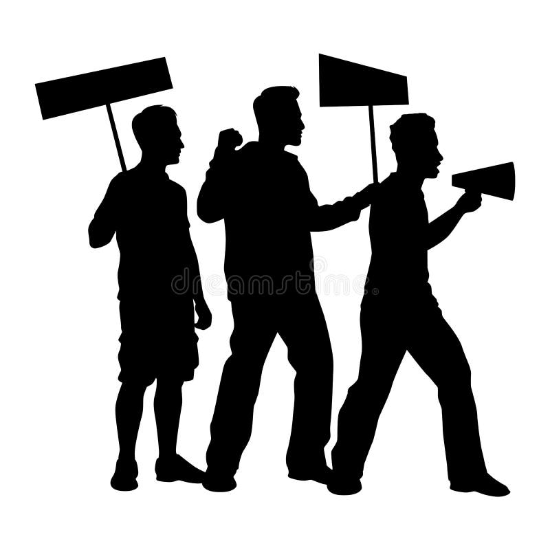 Protest Silhouette Stock Illustrations – 7,687 Protest Silhouette Stock ...