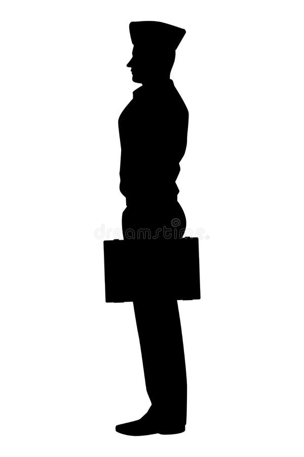 Set of Military Cadet Silhouette Vector on White Stock Vector ...