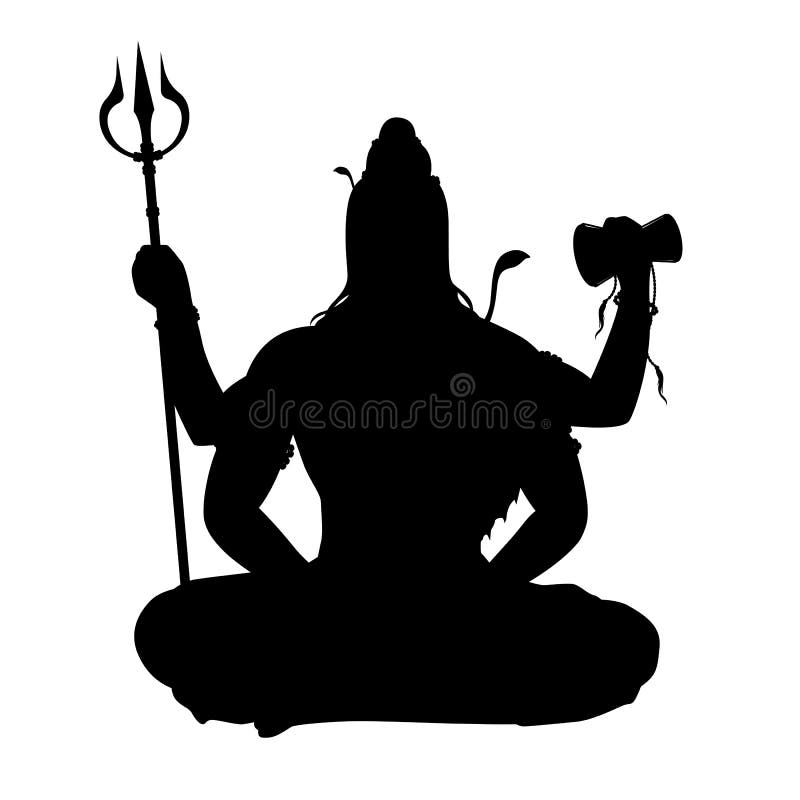 Lord Shiva Black White Stock Illustrations – 142 Lord Shiva Black White ...
