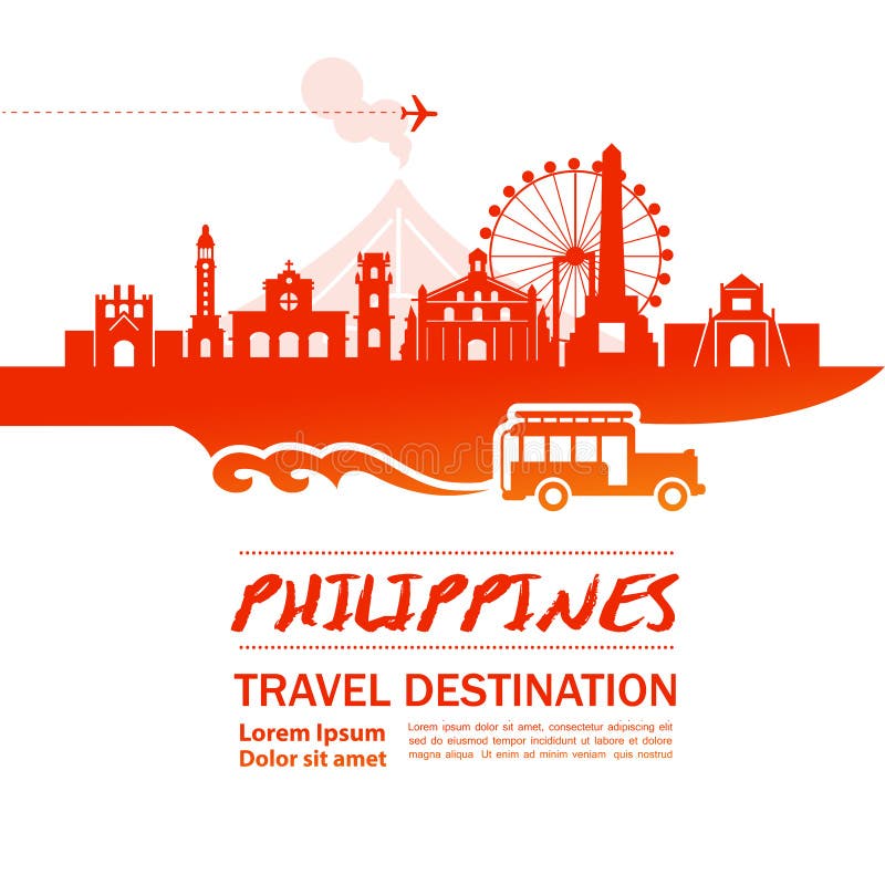 Philippines Travel Destination Vector Illustration Stock Vector ...