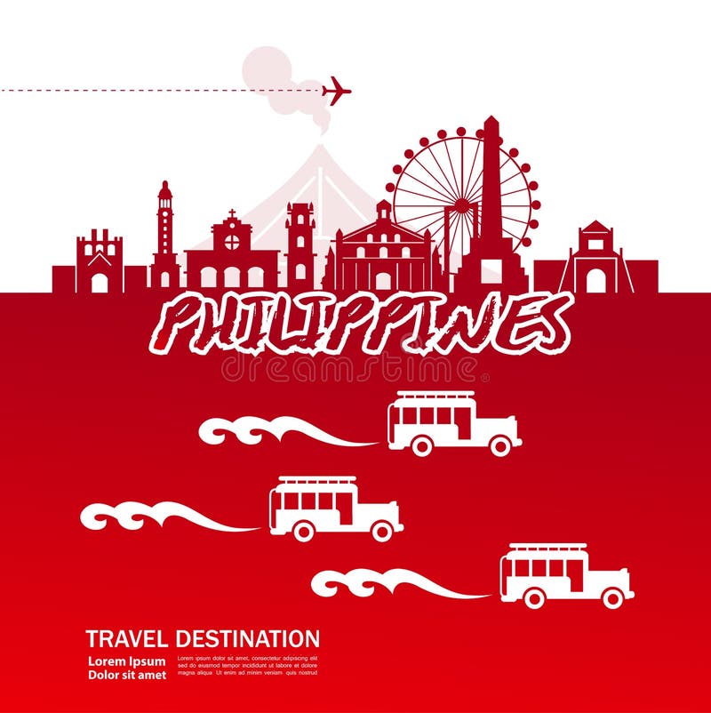 Philippines Travel Destination Vector Illustration Stock Vector ...