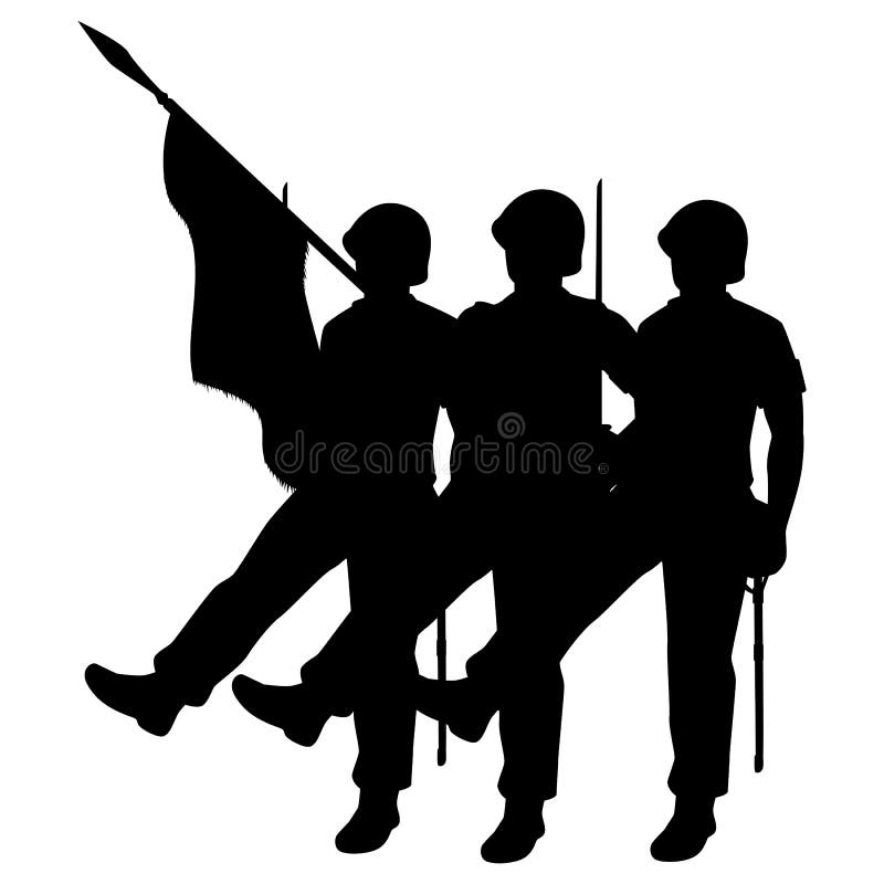 Soldiers Marching Silhouette
