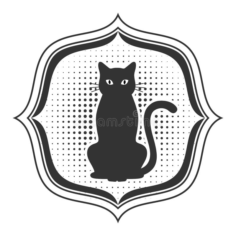 Cat Logo Template. Pet Emblem on White Background Stock Vector ...