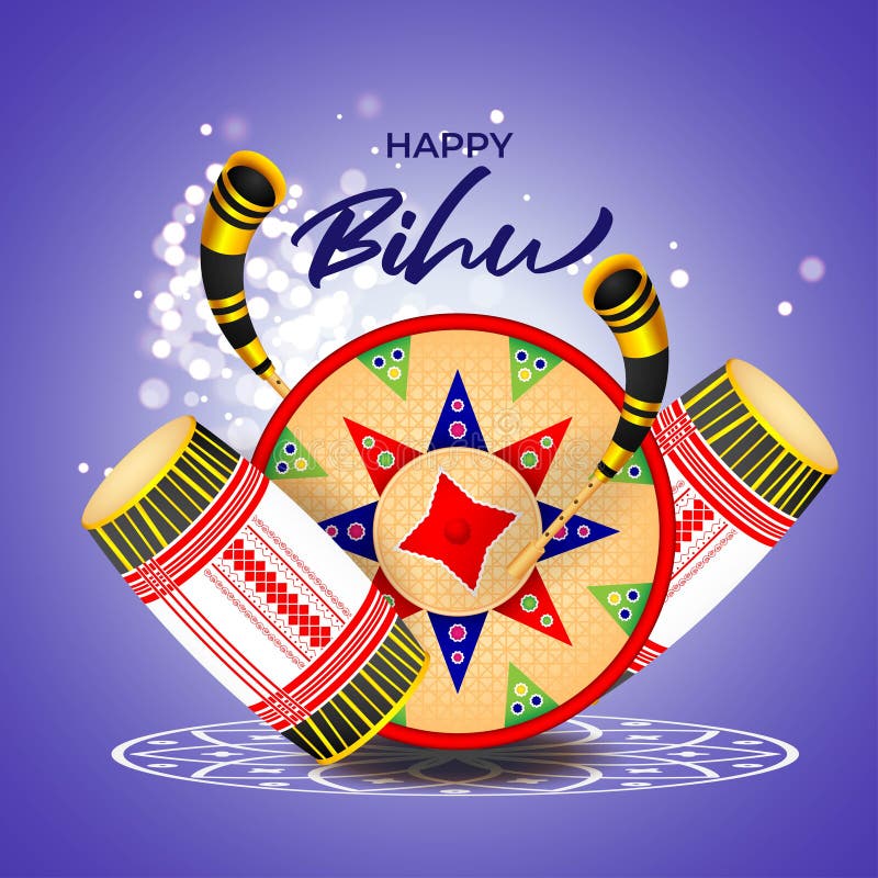 Vector Illustration of Happy Bihu. Stock Vector - Illustration of ...
