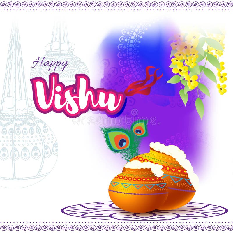 Vector Illustration of Happy Vishu Concept Banner. Stock Vector ...