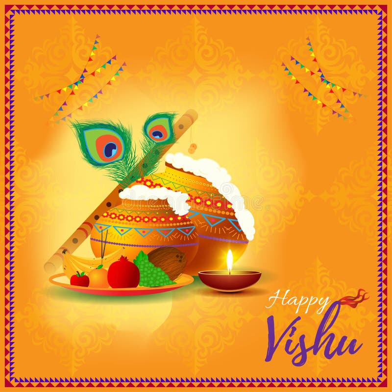 Vector Illustration of Happy Vishu Concept Banner. Stock Vector ...