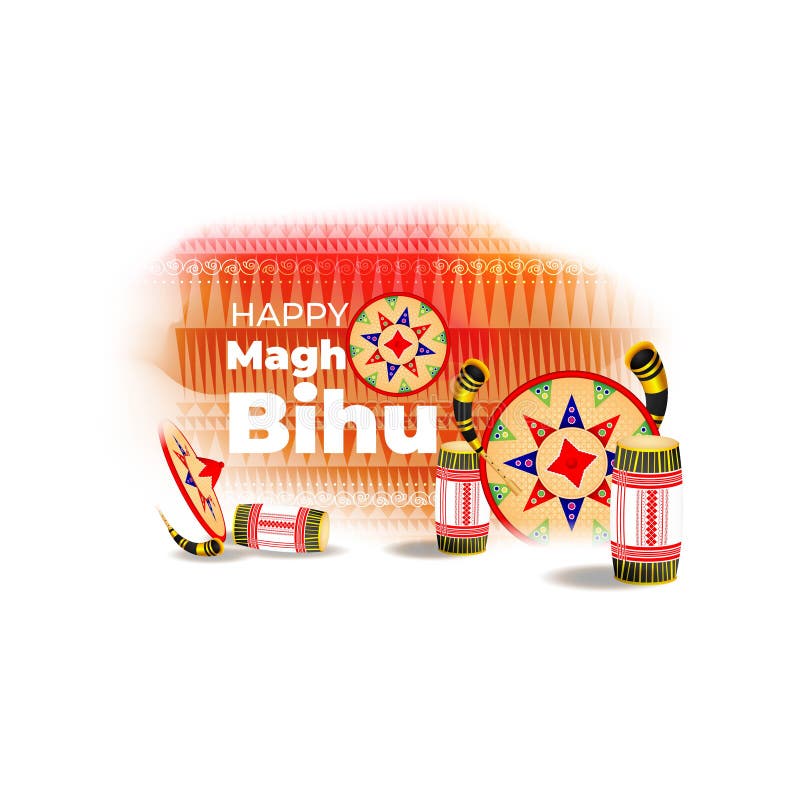 Vector Illustration of Happy Bihu. Stock Vector - Illustration of ...