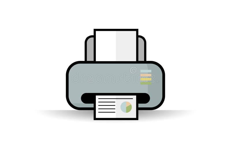 Printers Created from Vectors. Vector. Printers Stock Vector ...