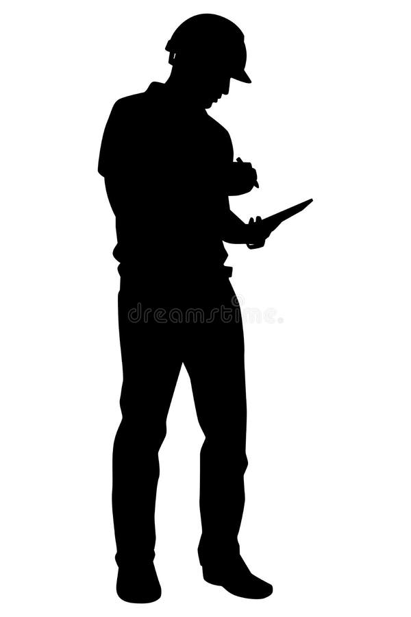 Engineer silhouette vector stock vector. Illustration of instrument ...