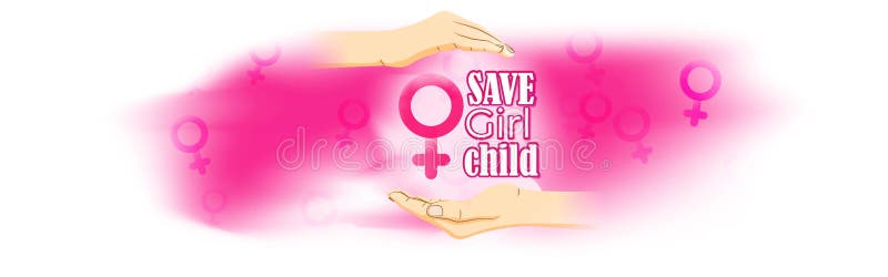 Save girl child concept stock vector. Illustration of girl - 46198628
