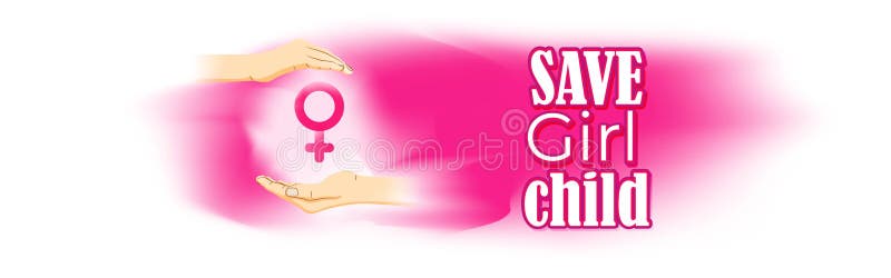 Save girl child concept stock vector. Illustration of girl - 46198628