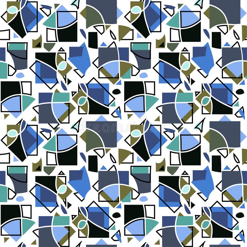 Geometric Fantasy Seamless Pattern Stock Vector - Illustration of dark ...