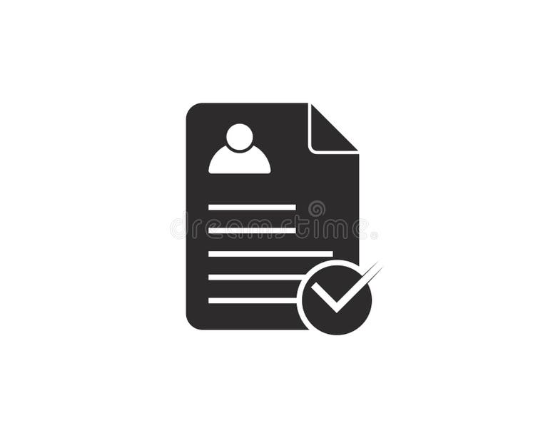 Cv Template Resume Notepad Paper Brochure Icon Memo Sign Vector Stock ...