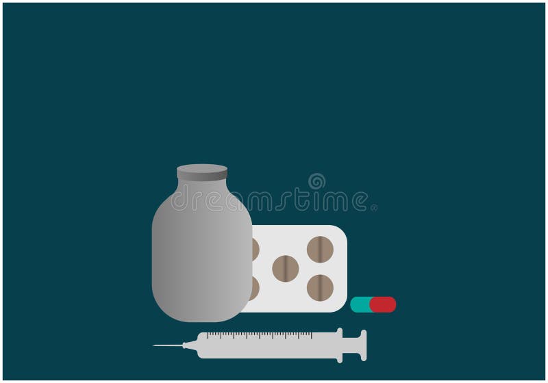 Medicine Tablet Strip Injection Capsule Vector Illustration Stock ...