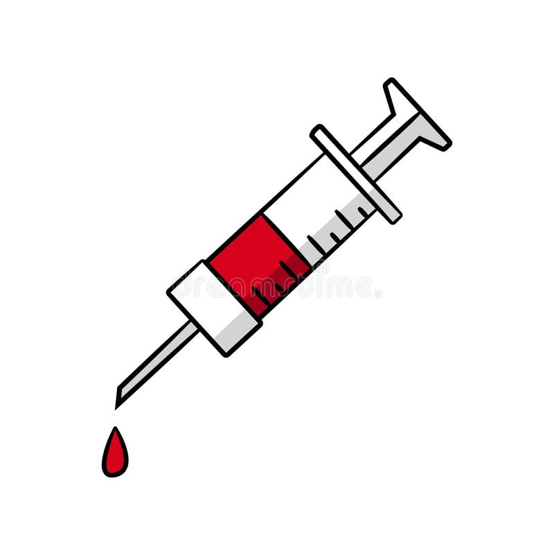 Injection Needle in Drawing Style Isolated Vector Stock Vector ...
