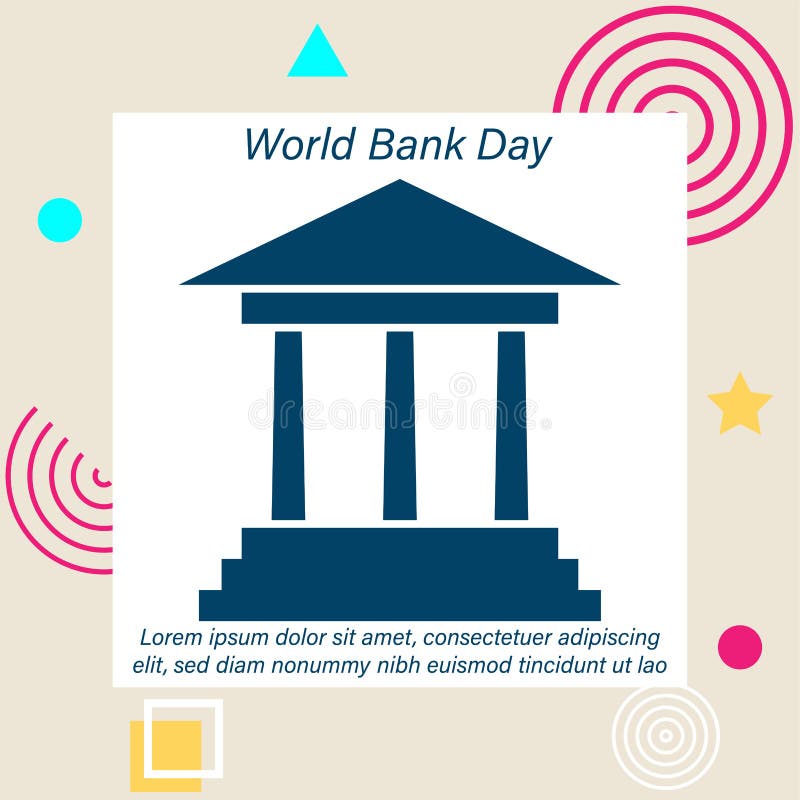 Happy World Bank Day April 1st Vector Illustration. Suitable for ...