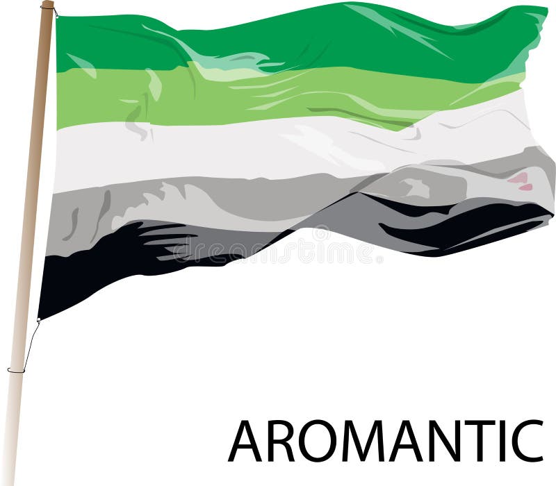 Aromantic Lgbt Vector Flag. Stock Vector - Illustration of february ...
