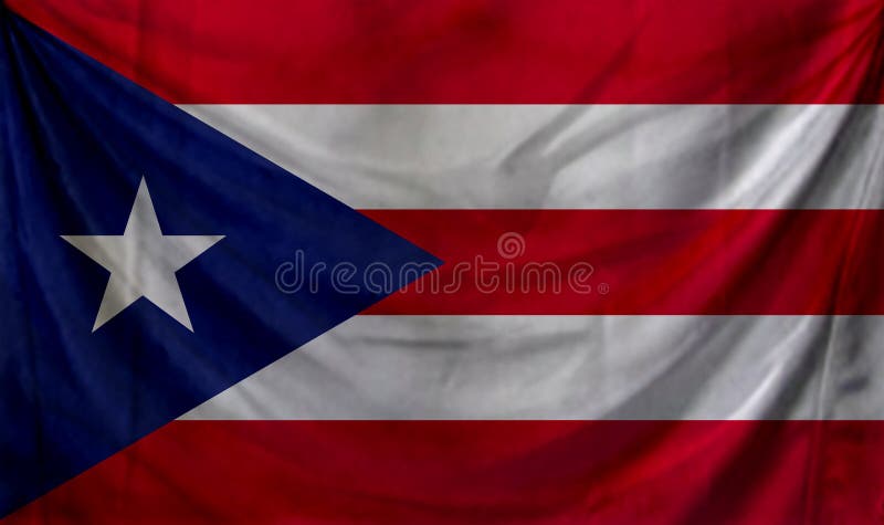 Puerto Rico Wave Flag Close Up Stock Illustration - Illustration of ...