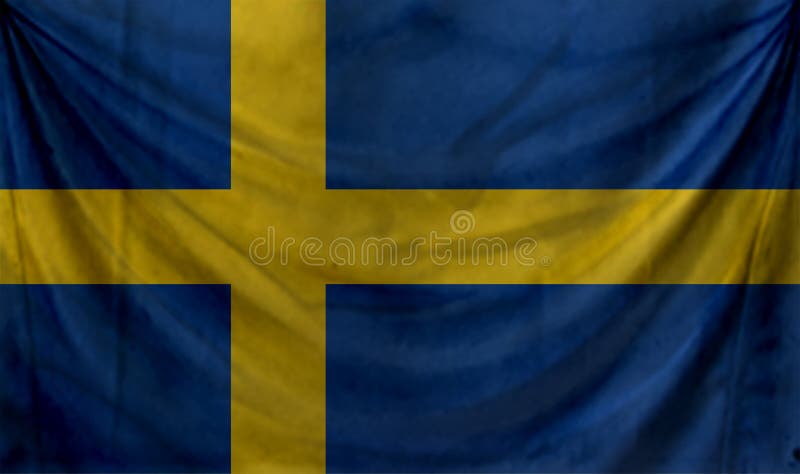 Sweden Wave Flag Close Up stock illustration. Illustration of july ...