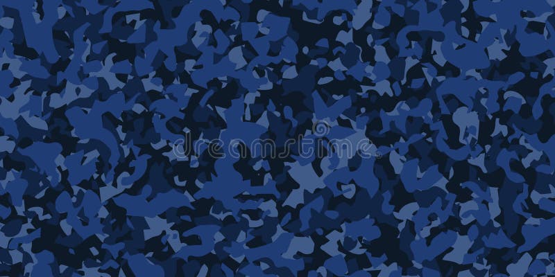 Blue Ocean Camouflage Seamless Pattern Stock Vector - Illustration of ...