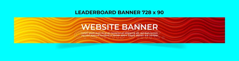 Leaderboard Banner. Abstract Modern Web Banner Template Design Stock ...