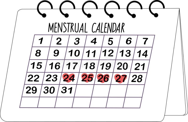 Doodle. Menstrual Calendar. Vector Flat Illustration. Stock Vector ...