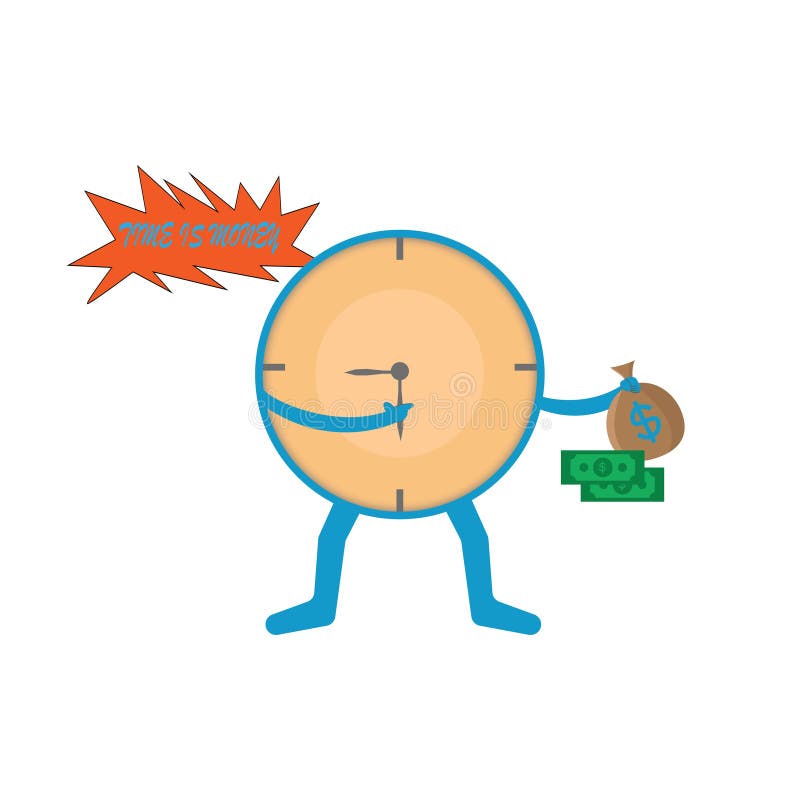 Illustration Graphic Vector Time is Money Stock Vector - Illustration ...